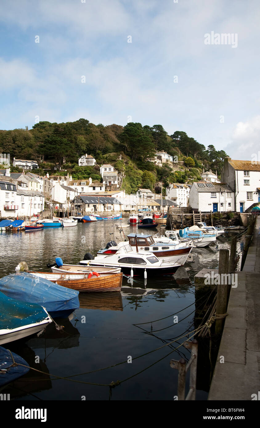 Harbour view in Polperro, Cornwall, England,UK Stock Photo - Alamy