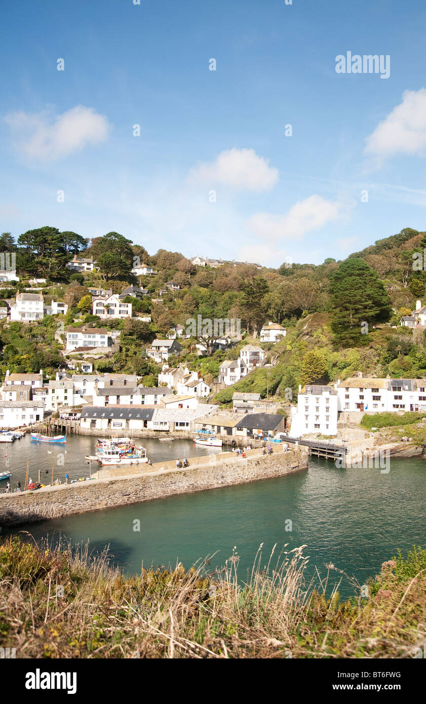 Harbour view in Polperro, Cornwall, England,UK Stock Photo - Alamy