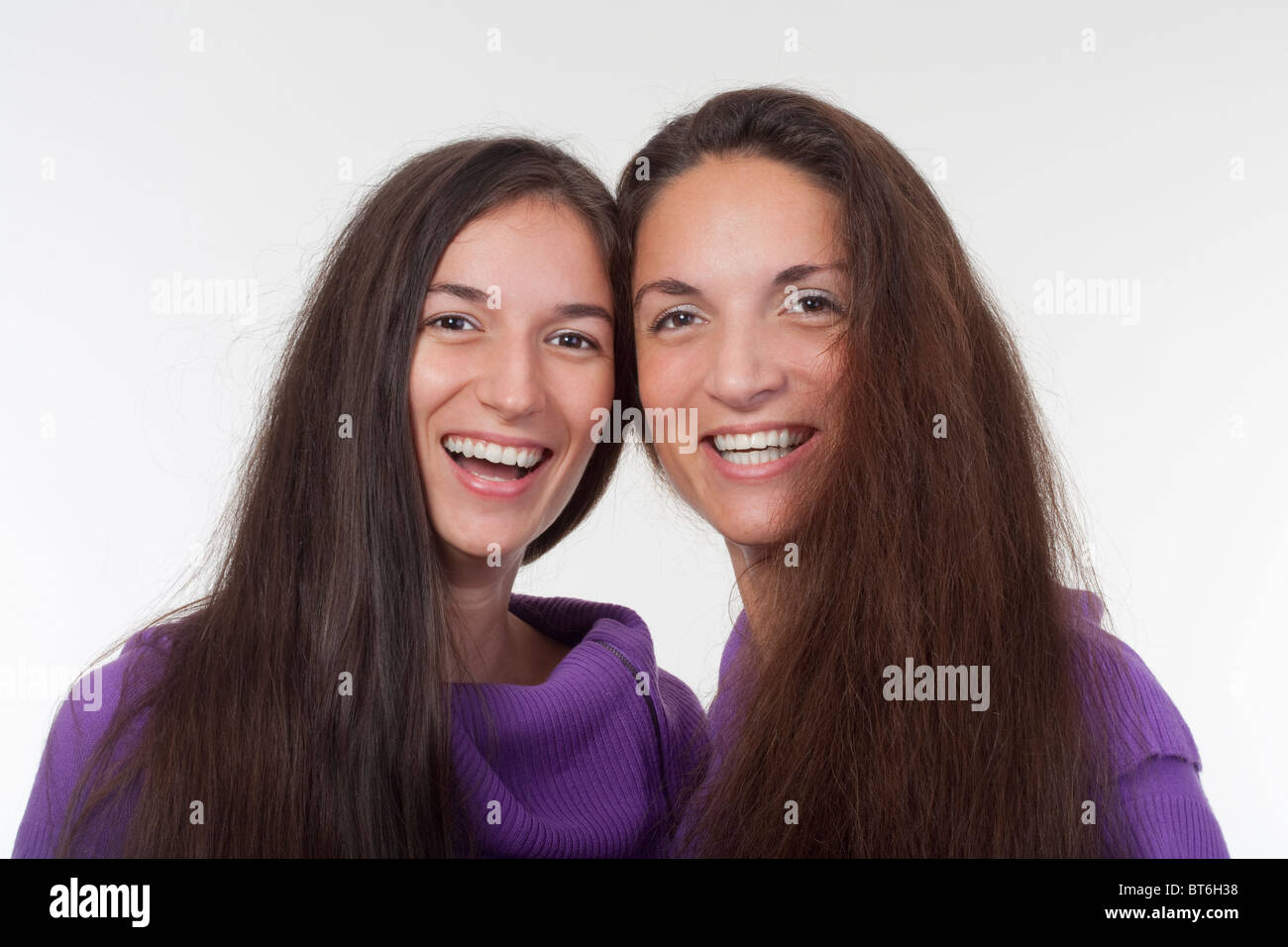 Two people long hair Cut Out Stock Images & Pictures - Alamy