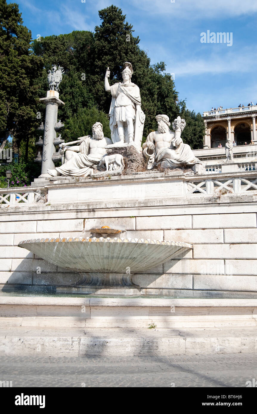 Rome between the Tiber and Aniene River fountain Stock Photo - Alamy