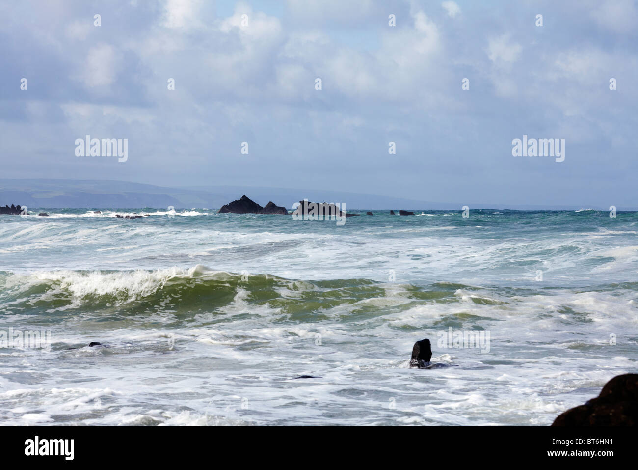 Atlantic from "Welcombe Mouth" on the North Devon Coast. Seascape ...