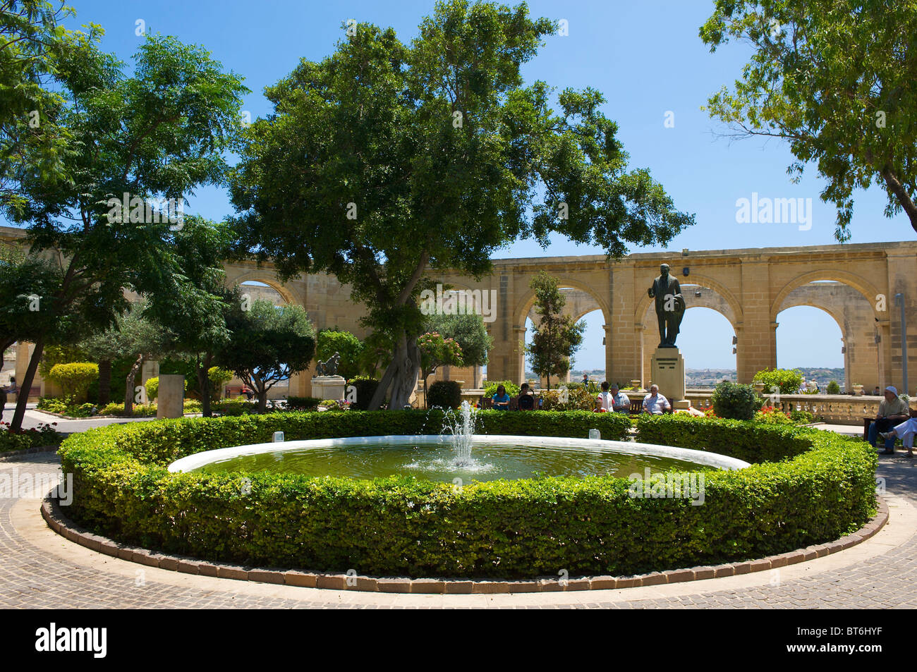 Upper Barracca Gardens in Valletta, Malta Stock Photo - Alamy