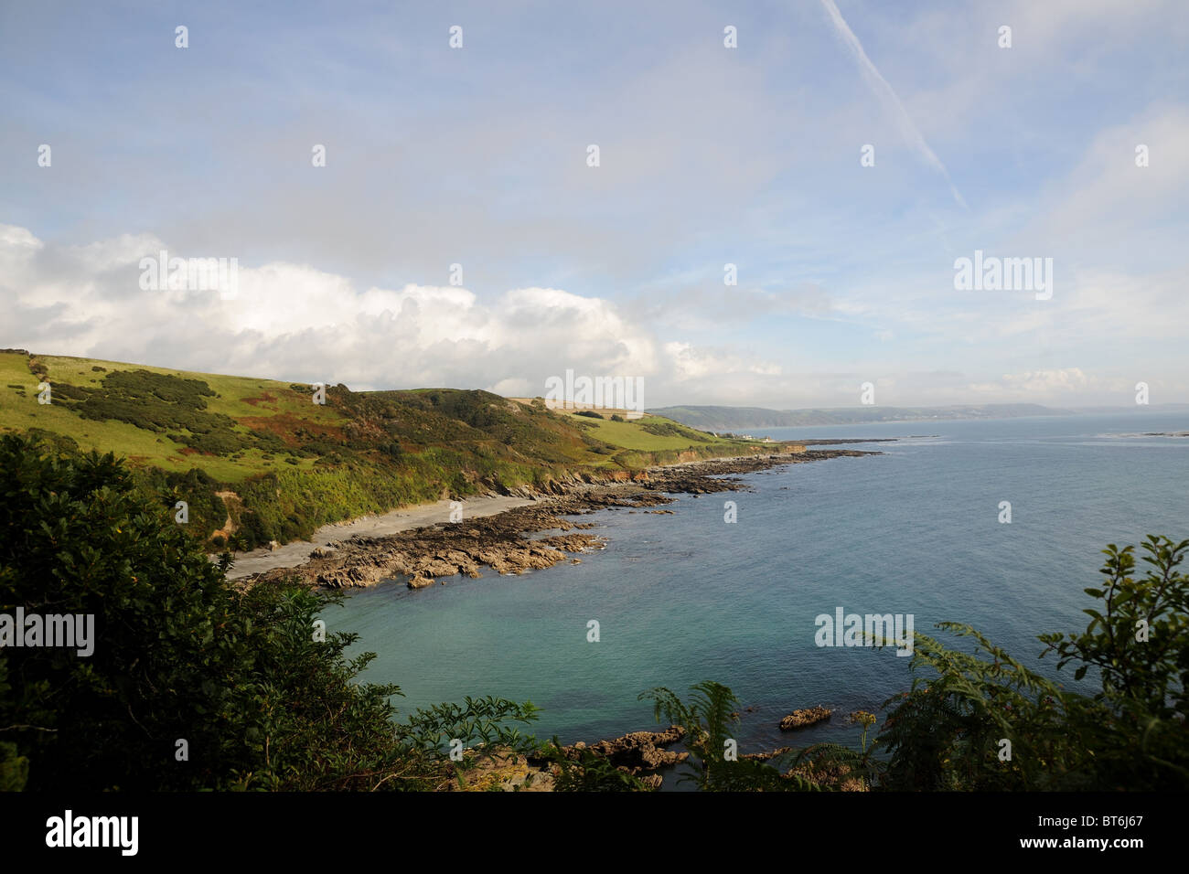 Talland Bay view from North Eeast, Cornwall, UK Stock Photo - Alamy