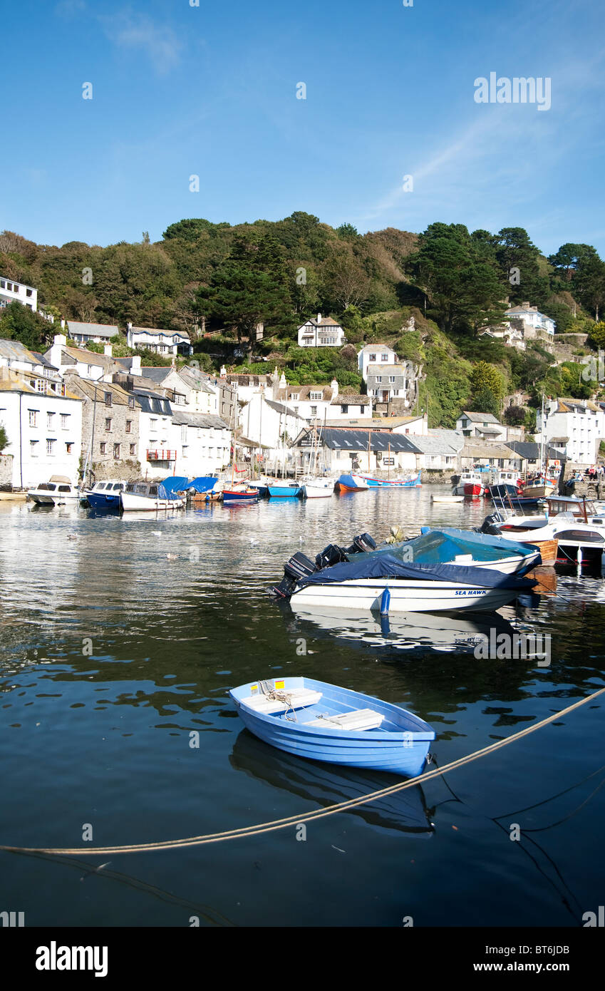 Harbour view in Polperro, Cornwall, UK Stock Photo - Alamy
