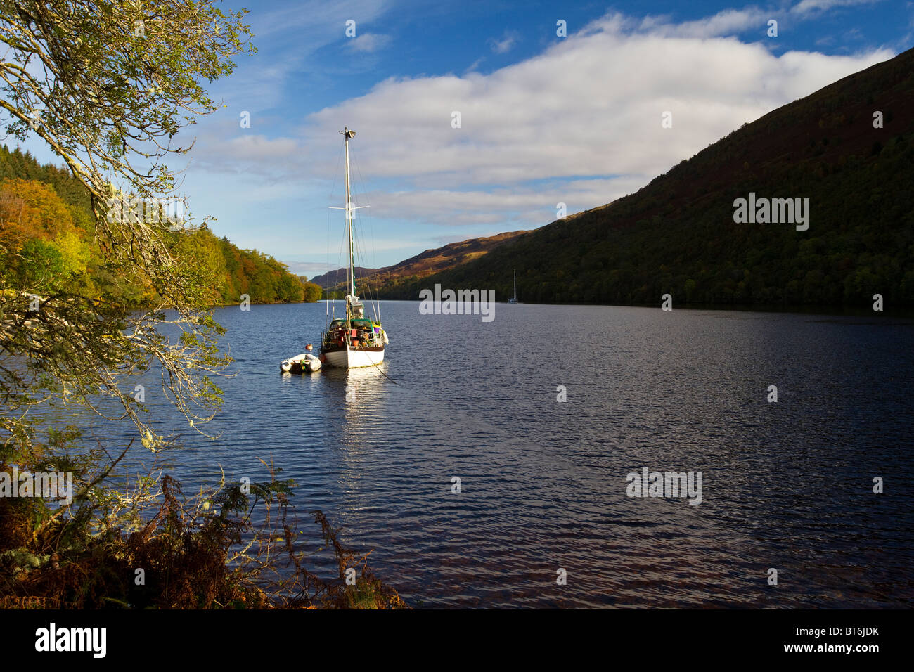 An image looking North on Loch Oich from the picnic area at the south ...