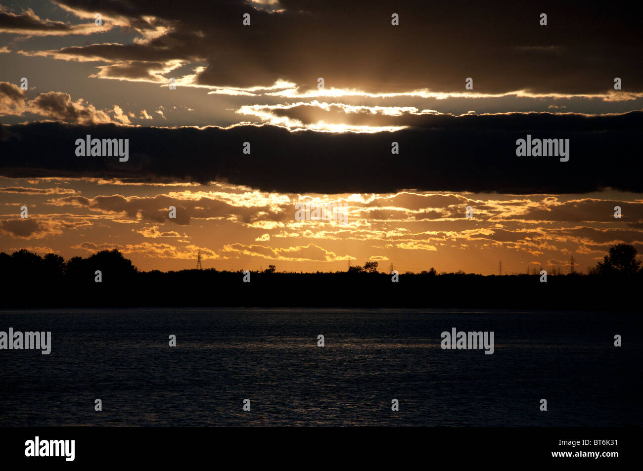 Sunset from Ile Perrot, overlooking the Ottawa River Stock Photo - Alamy