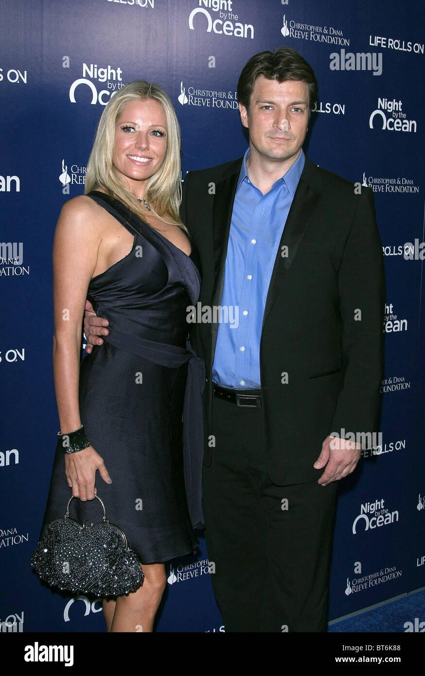 NATHAN FILLION GUEST 7TH ANNUAL NIGHT BY THE OCEAN GALA BEVERLY HILLS ...