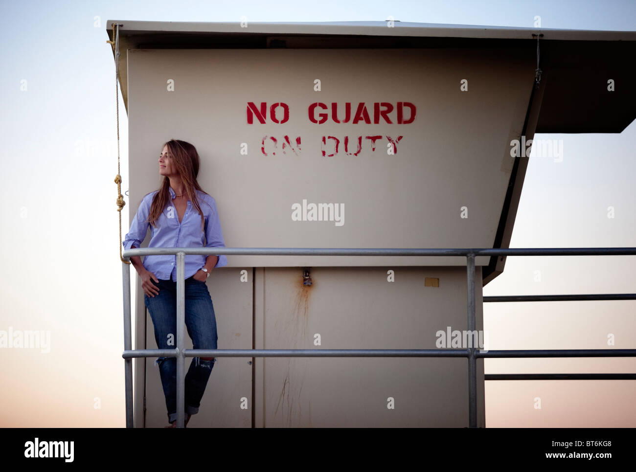 Lifeguard working in the beach hi-res stock photography and images - Alamy