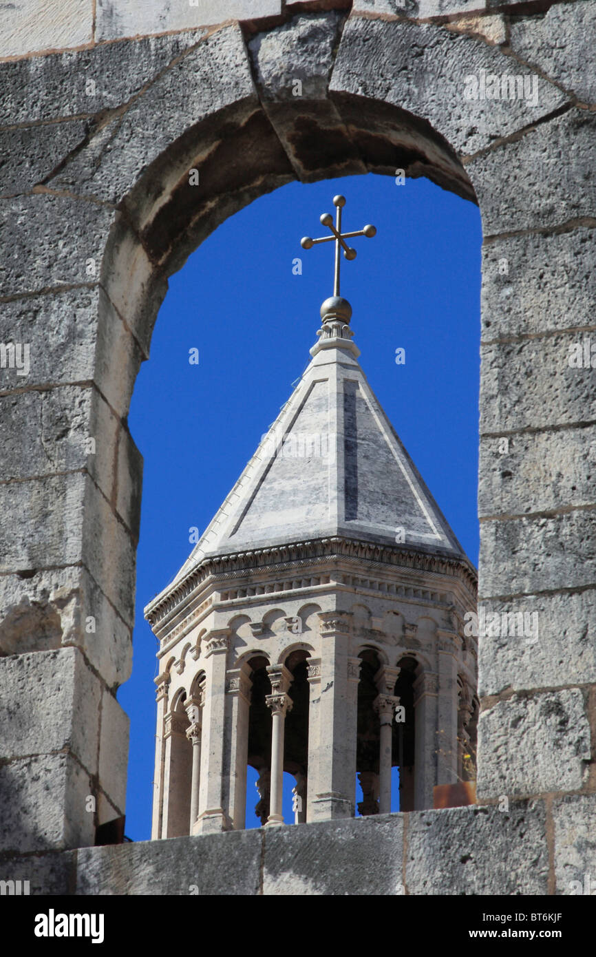 Croatia, Split, Cathedral, tower Stock Photo - Alamy