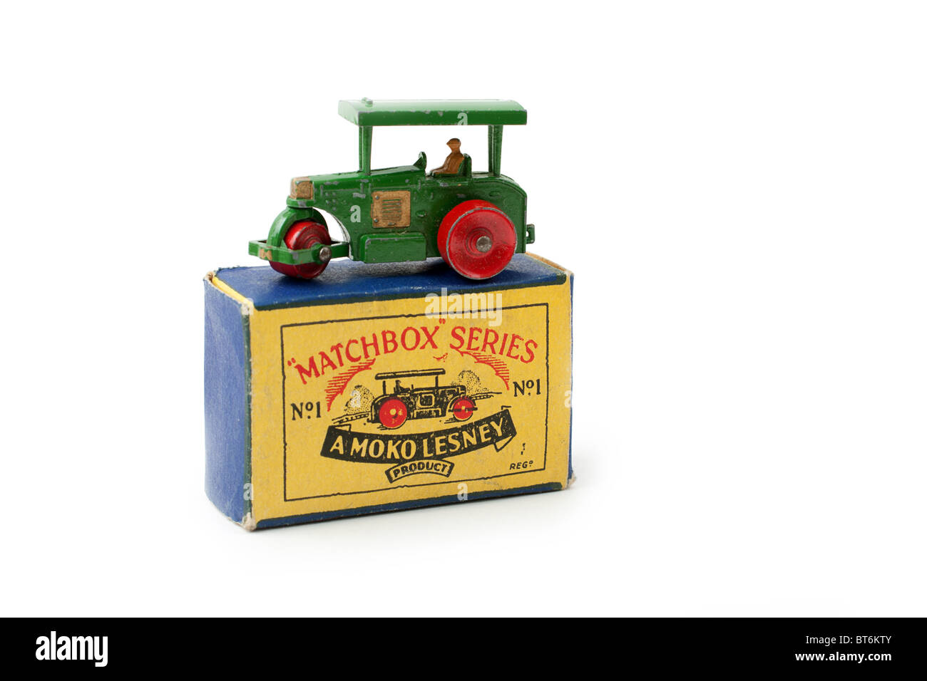 matchbox 1-75 die cast car, mint in box,steamroller Stock Photo - Alamy