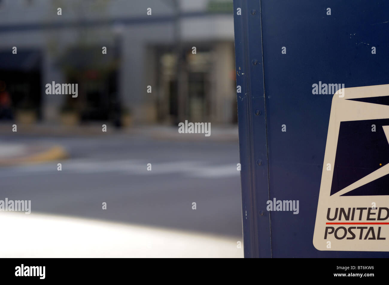 Blue postal box hi-res stock photography and images - Alamy