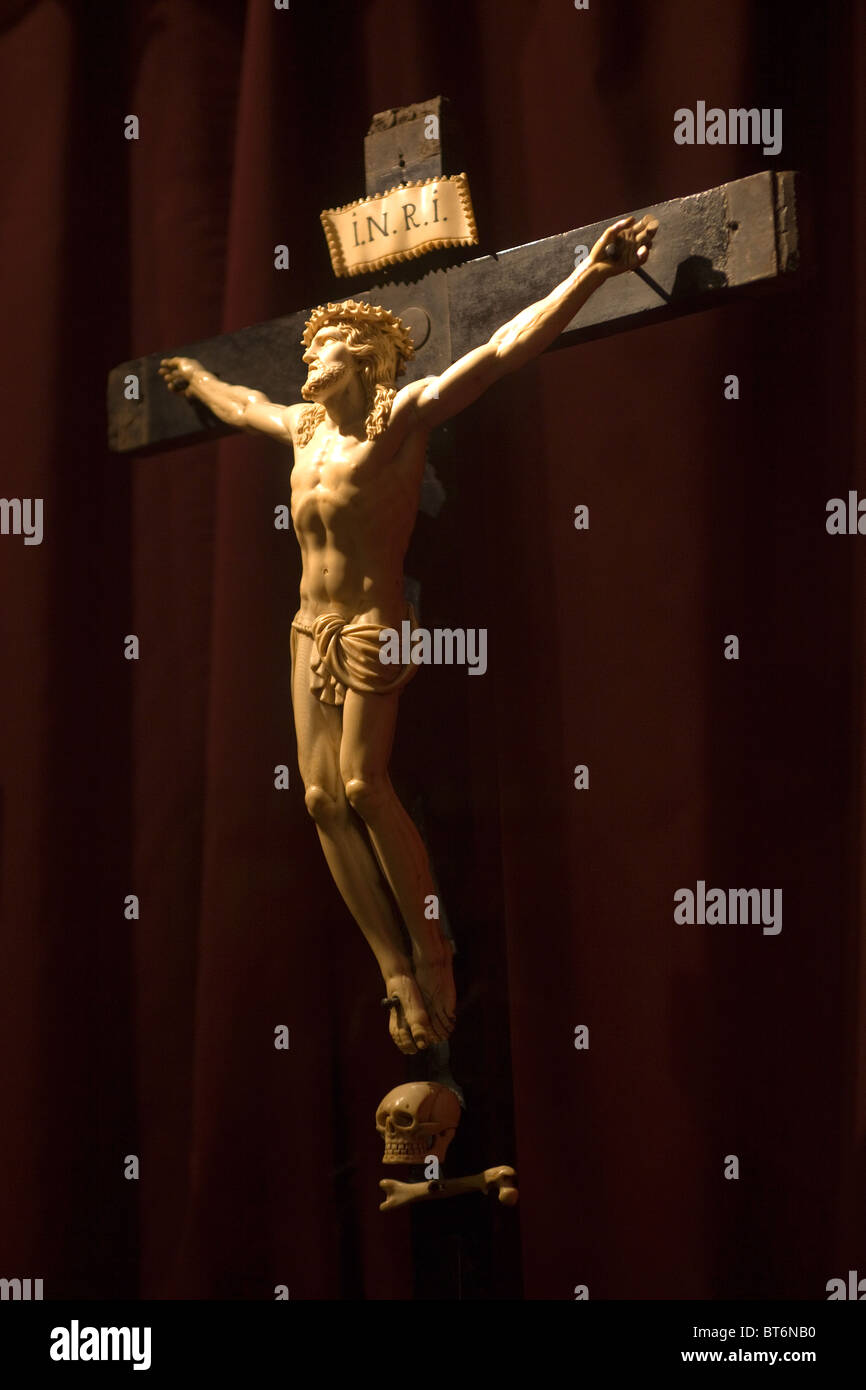 Christ Made of Ivory Cathedral Lima Peru Stock Photo - Alamy
