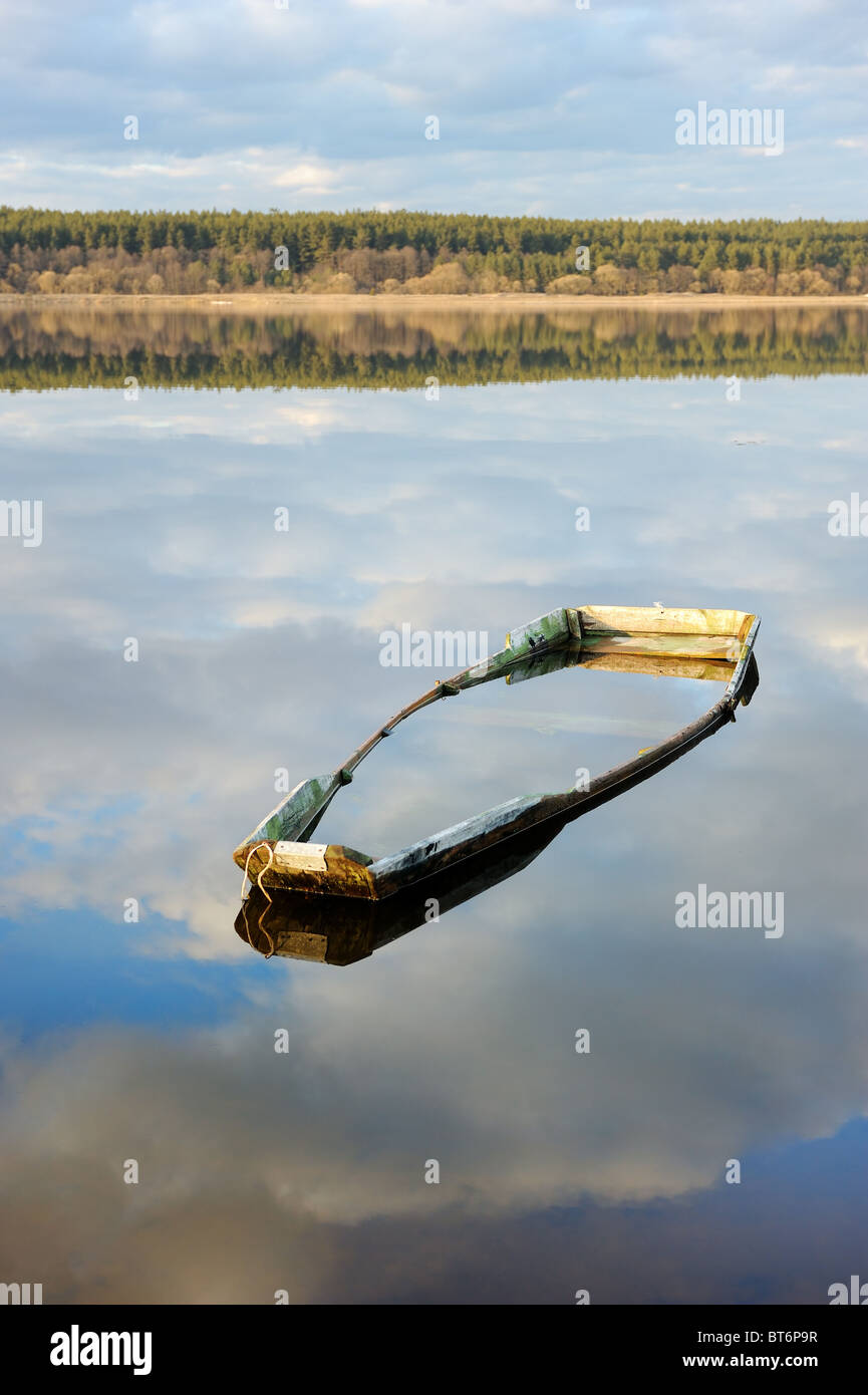 Spring rural landscape lake boat hi-res stock photography and images ...