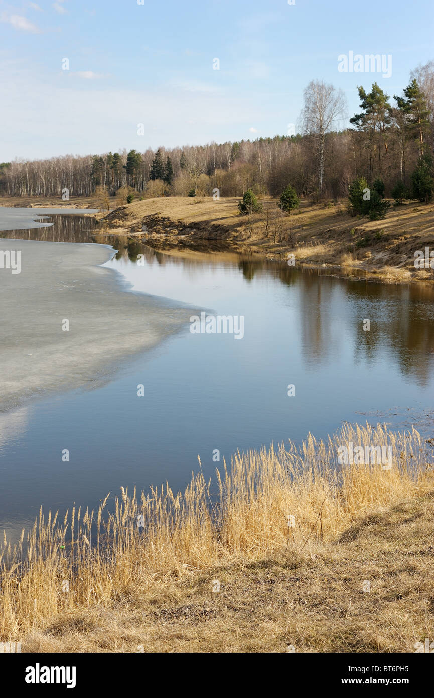 Lake in March Stock Photo - Alamy