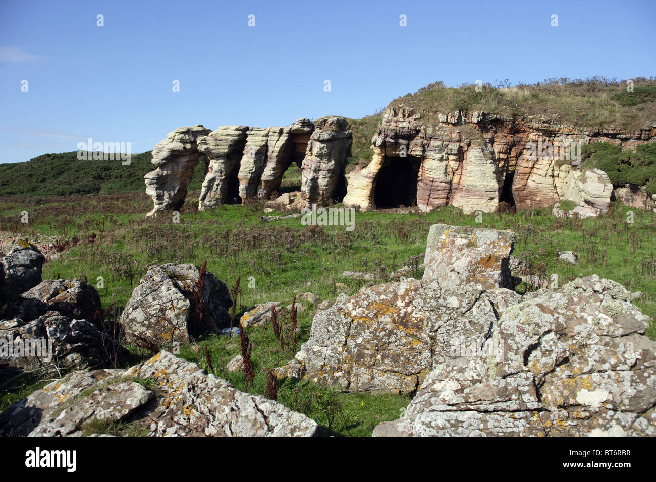 Caiplie caves near Crail Fife Scotland Stock Photo - Alamy