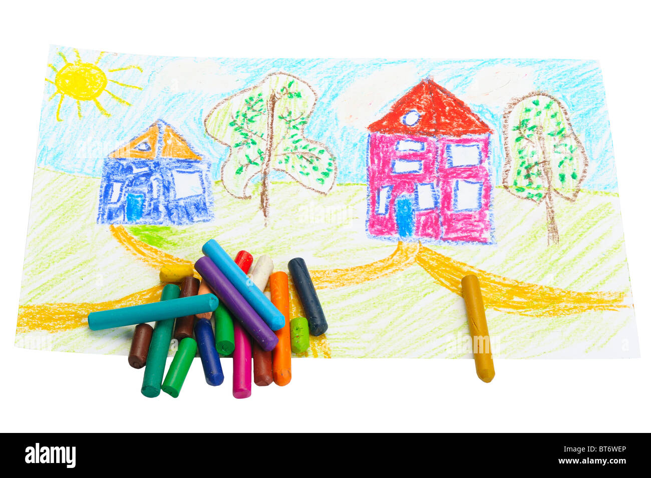 Children`s drawing crayon Cut Out Stock Images & Pictures - Alamy