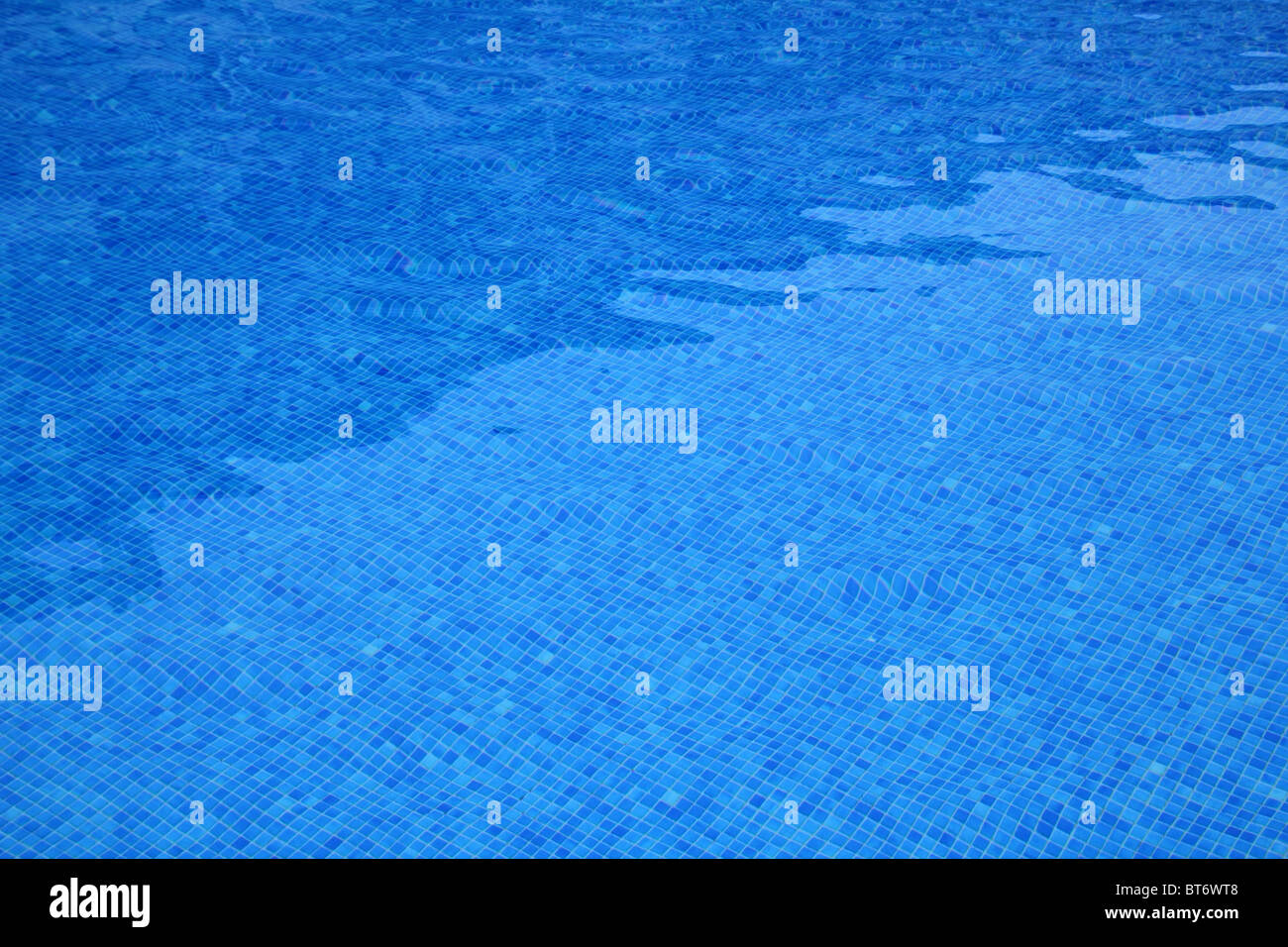 pool blue tiles pattern texture water reflection background Stock Photo ...
