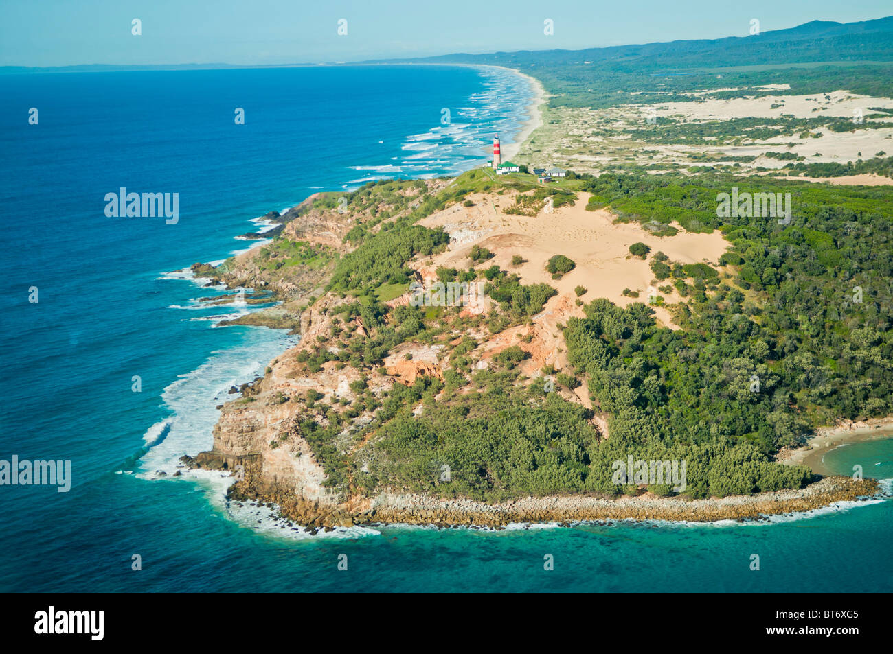 Cape Moreton & lighthouse, Moreton Island, Queensland, Australia Stock ...