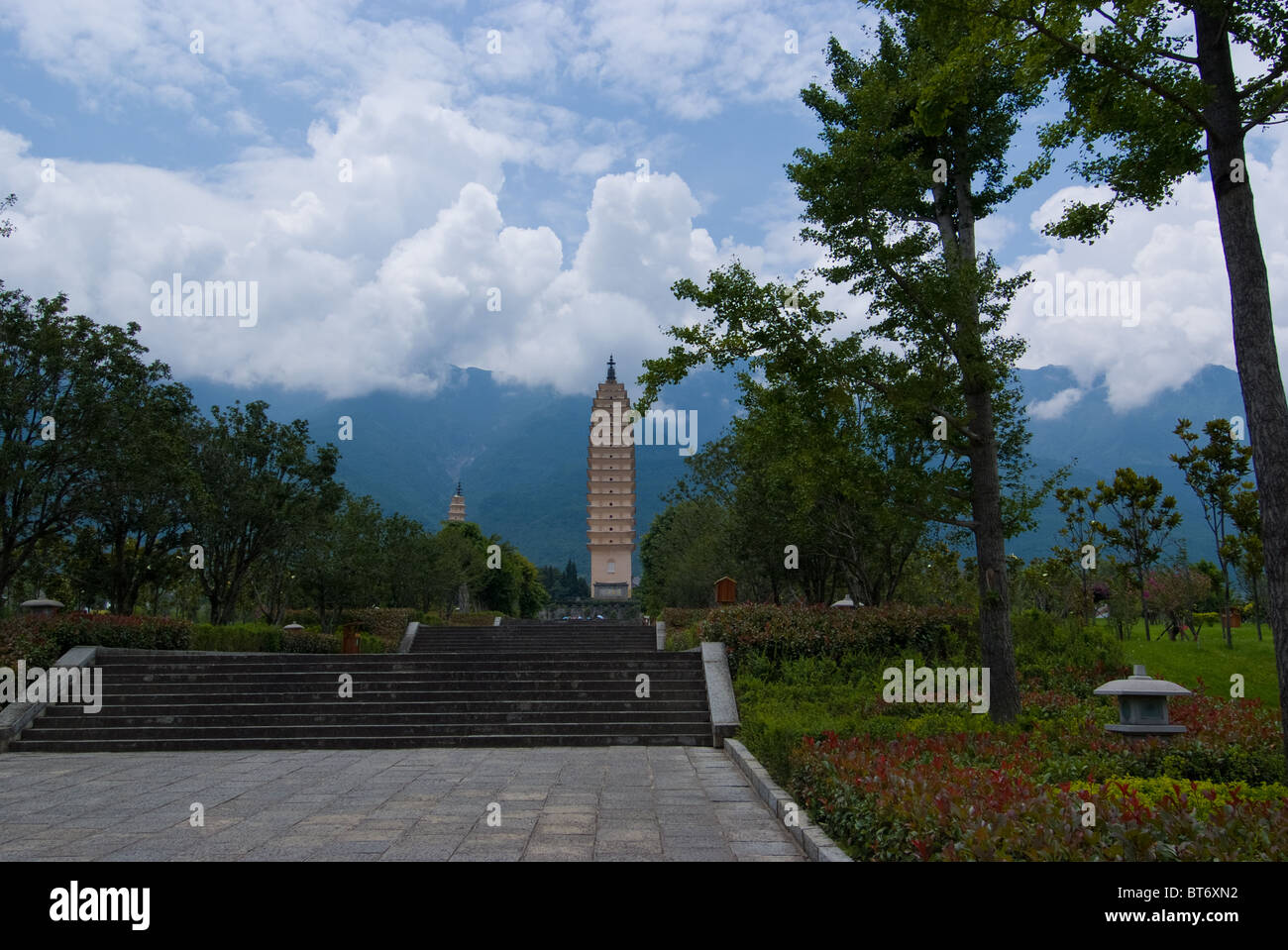 The Chongsheng Temple And The Three-Pagoda Stock Photo - Alamy