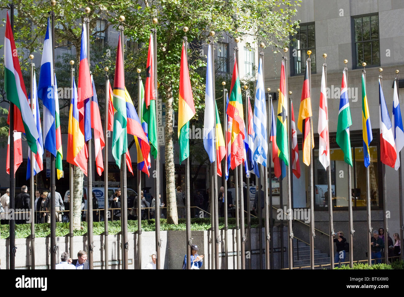 United nations plaza flags hi-res stock photography and images - Alamy