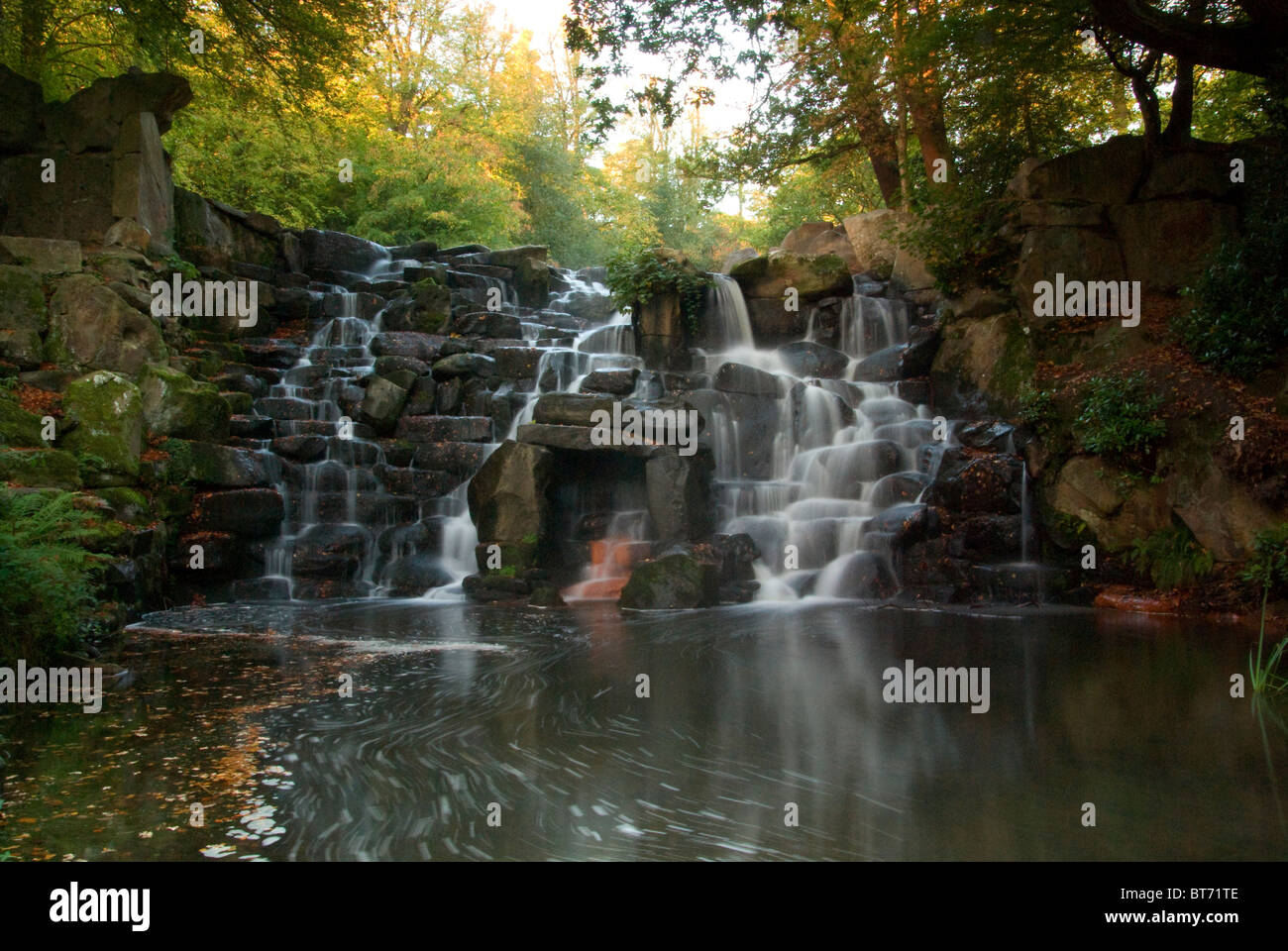 Cascade waterfall virginia water surrey hi-res stock photography and ...