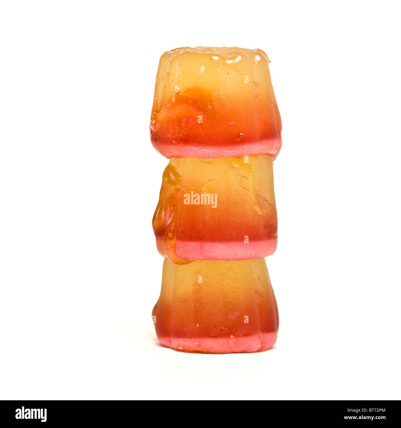 Abstract filled soft Jelly Sweets from low perspective isolated on ...