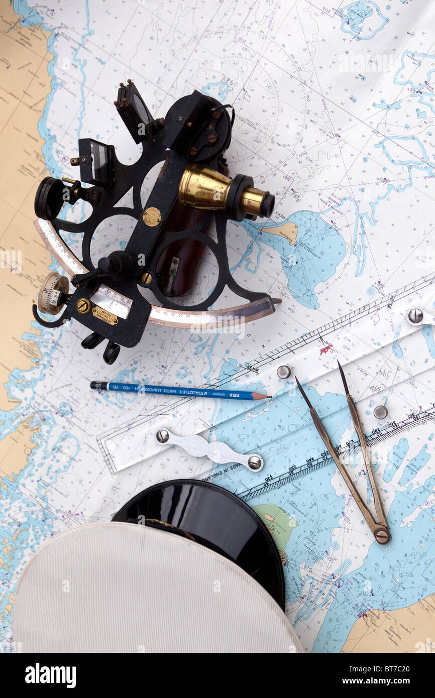 Navigation marine chart plot hi-res stock photography and images - Alamy