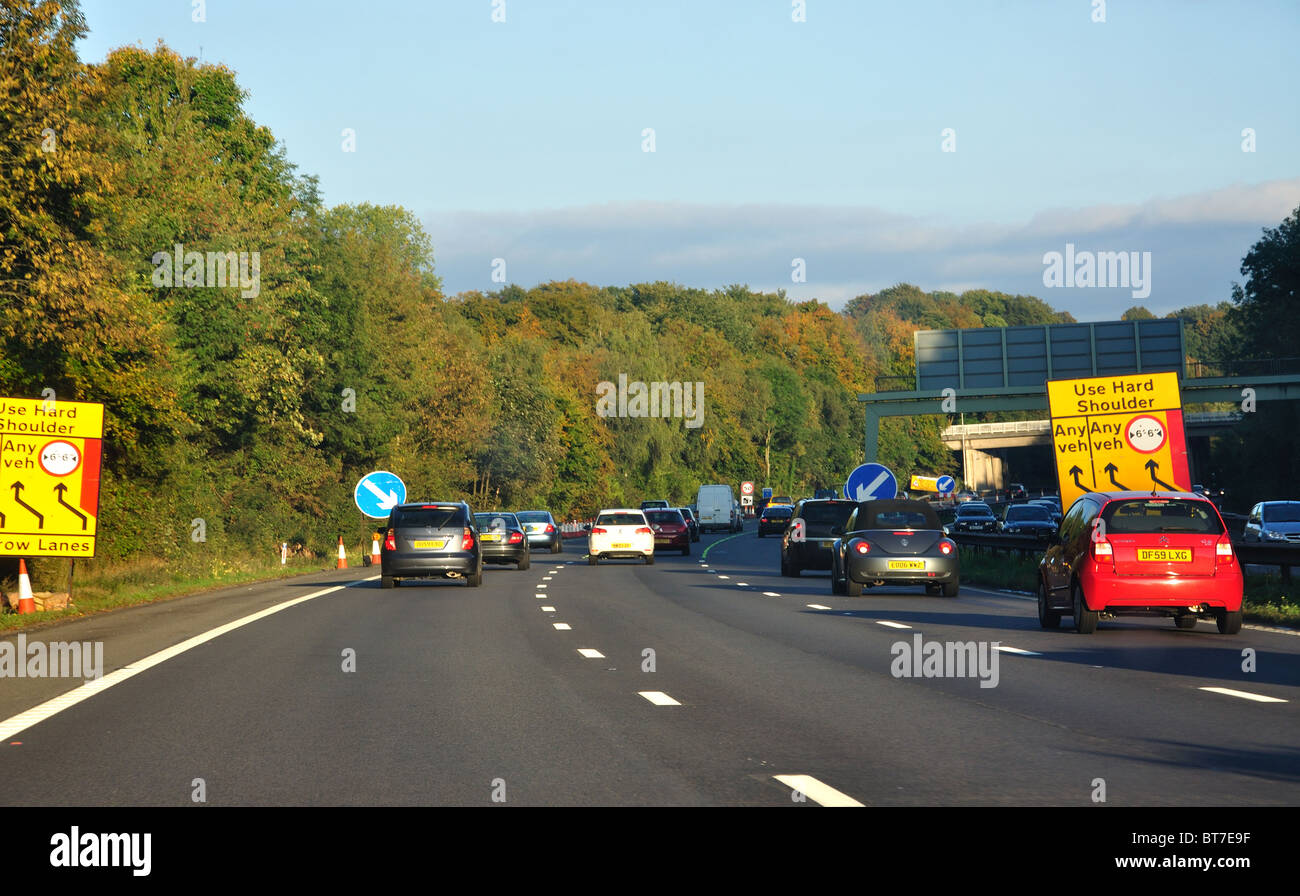 Roadworks on M40 Motorway, Buckinghamshire, England, United Kingdom ...