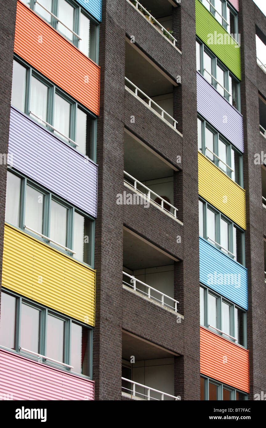 modern facades on the Java Eiland in Amsterdam, located in Amsterdam ...