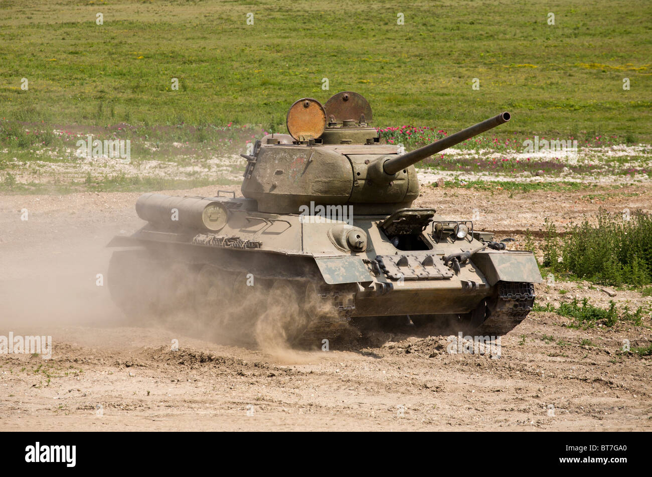 Tank demonstration at the Muckleburgh Military Museum, Norfolk, England ...
