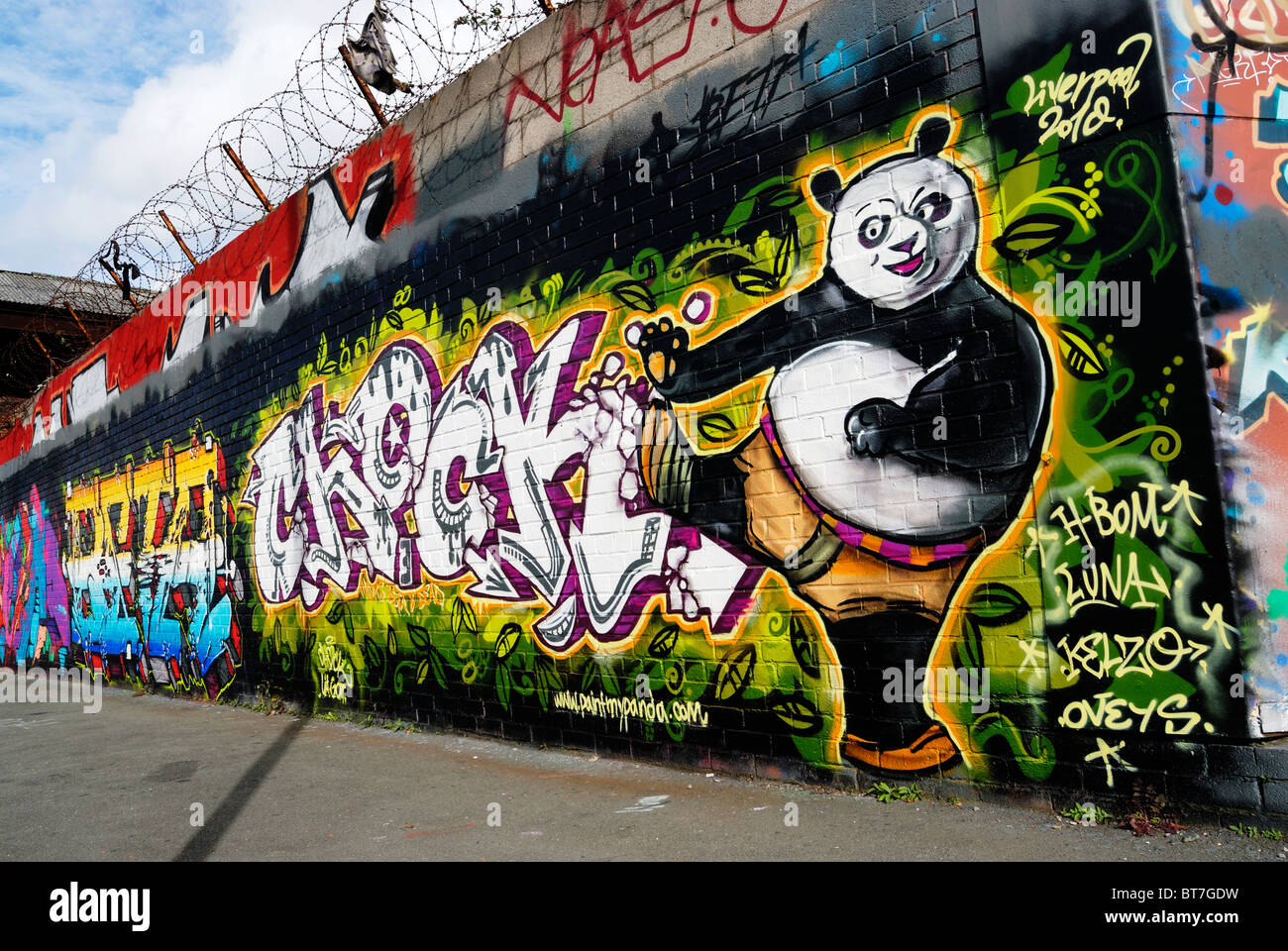 Graffiti on a wall in Liverpool - probably done for the Liverpool ...