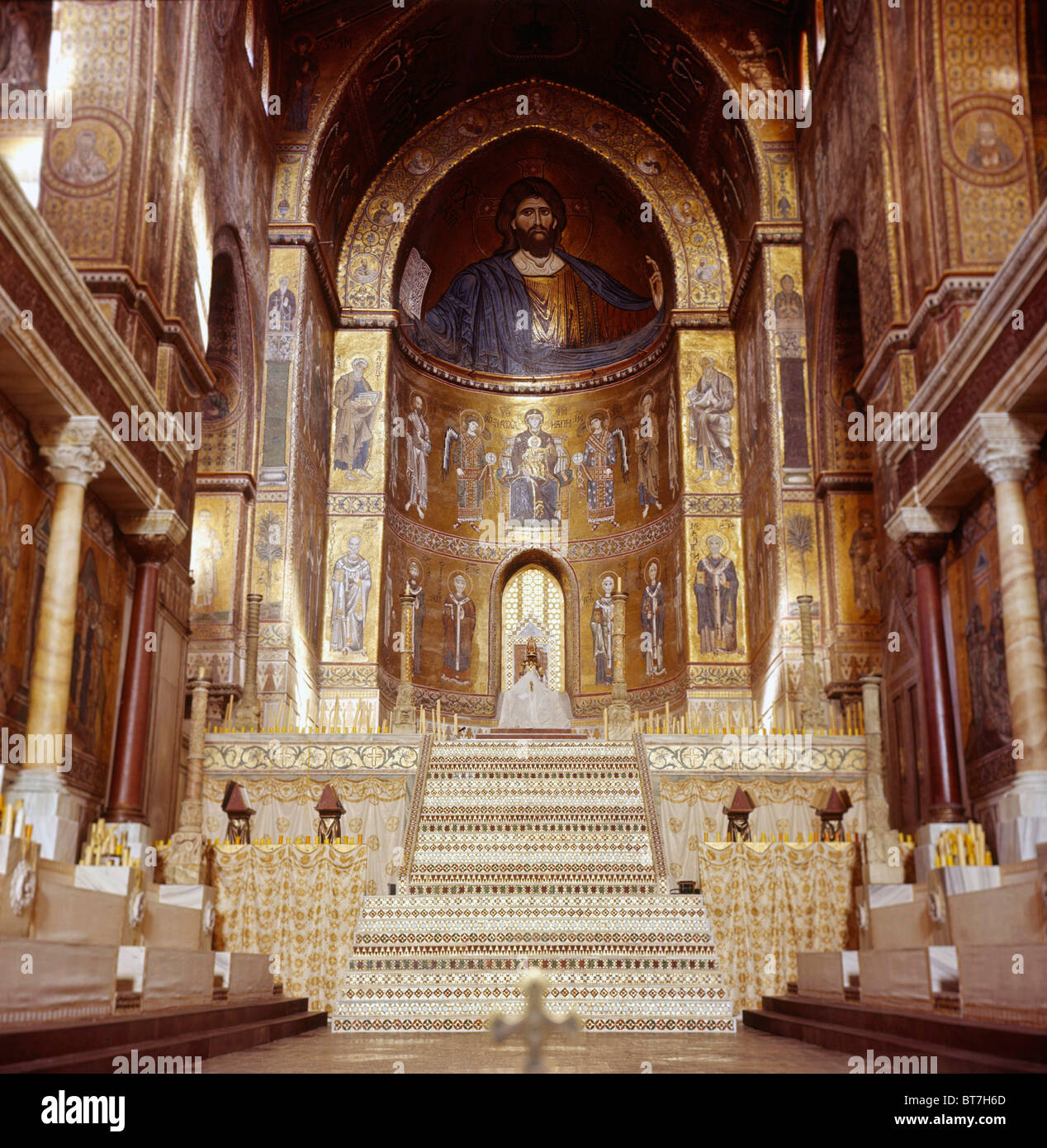 Apse of Monreale Cathedral Sicily Stock Photo - Alamy
