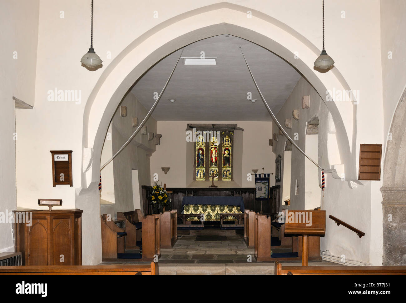 Interior looking East. Church of Saint Oswald. Dean, Cumbria, England ...