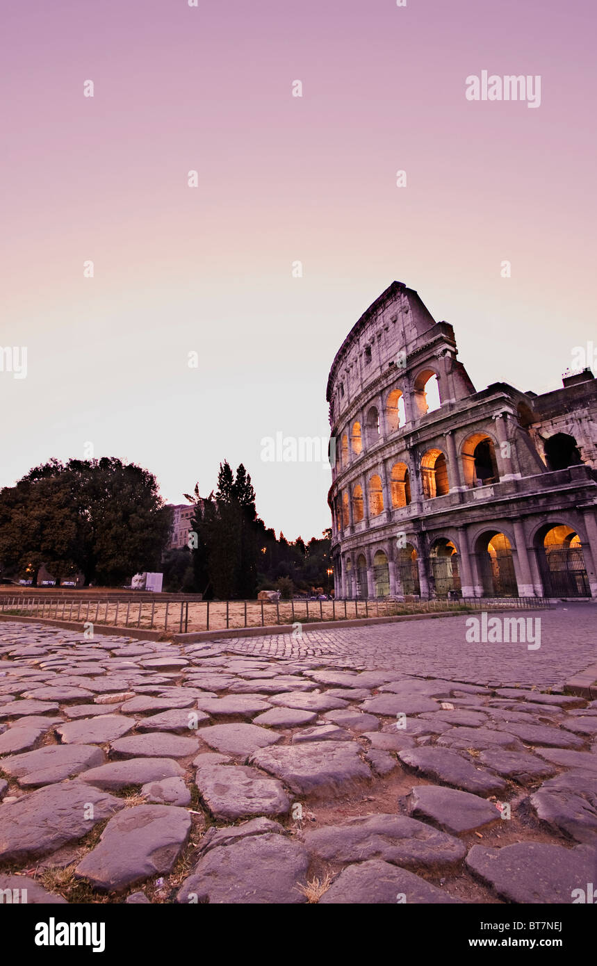 Colosseum and sacred way (Via Sacra), Rome Stock Photo - Alamy