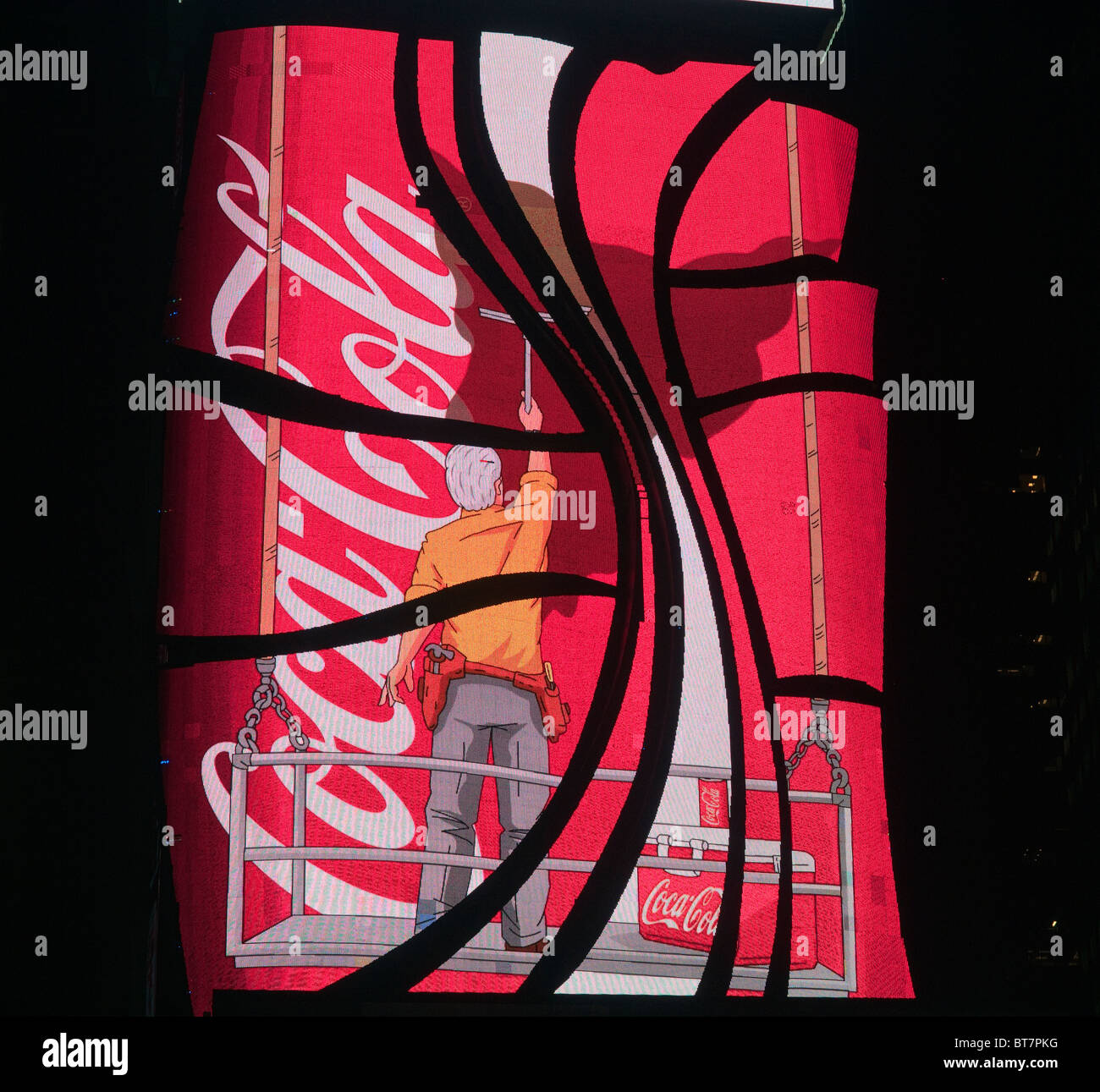 Coca-Cola's illuminated high-tech sign in Times Square in New York ...