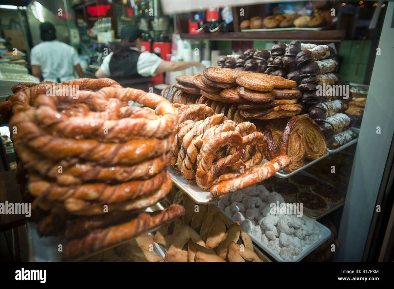 A selection of baked goods on display in a cafe in Times Square in New ...