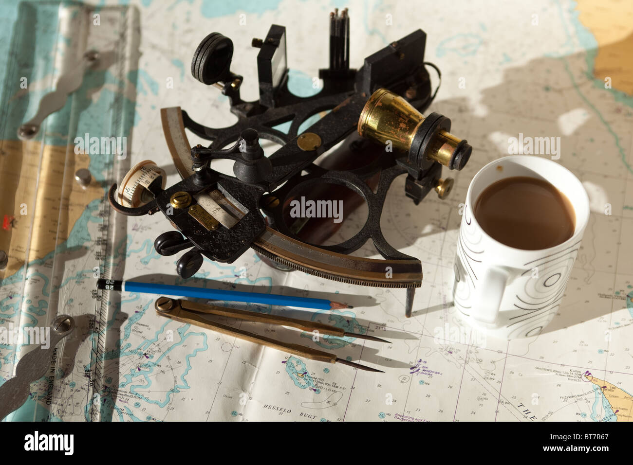 Navigation marine chart plot hi-res stock photography and images - Alamy