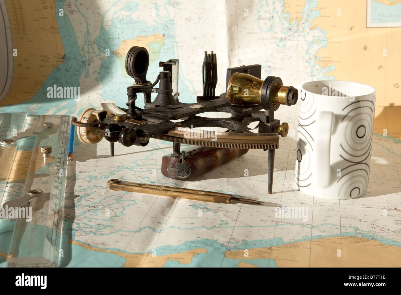 Navigation marine chart plot hi-res stock photography and images - Alamy