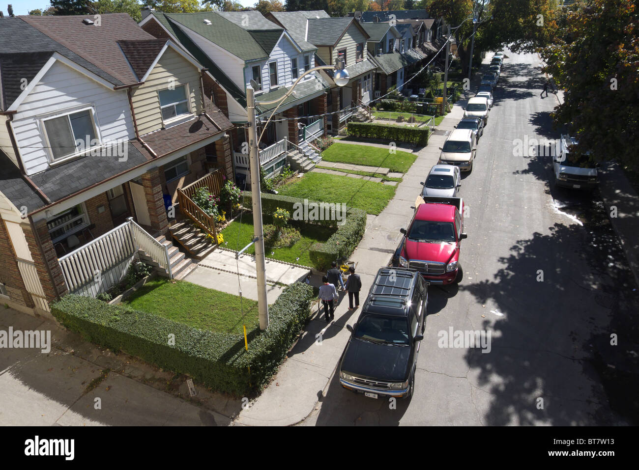 A typical residential street in downtown Toronto Ontario Canada Stock ...