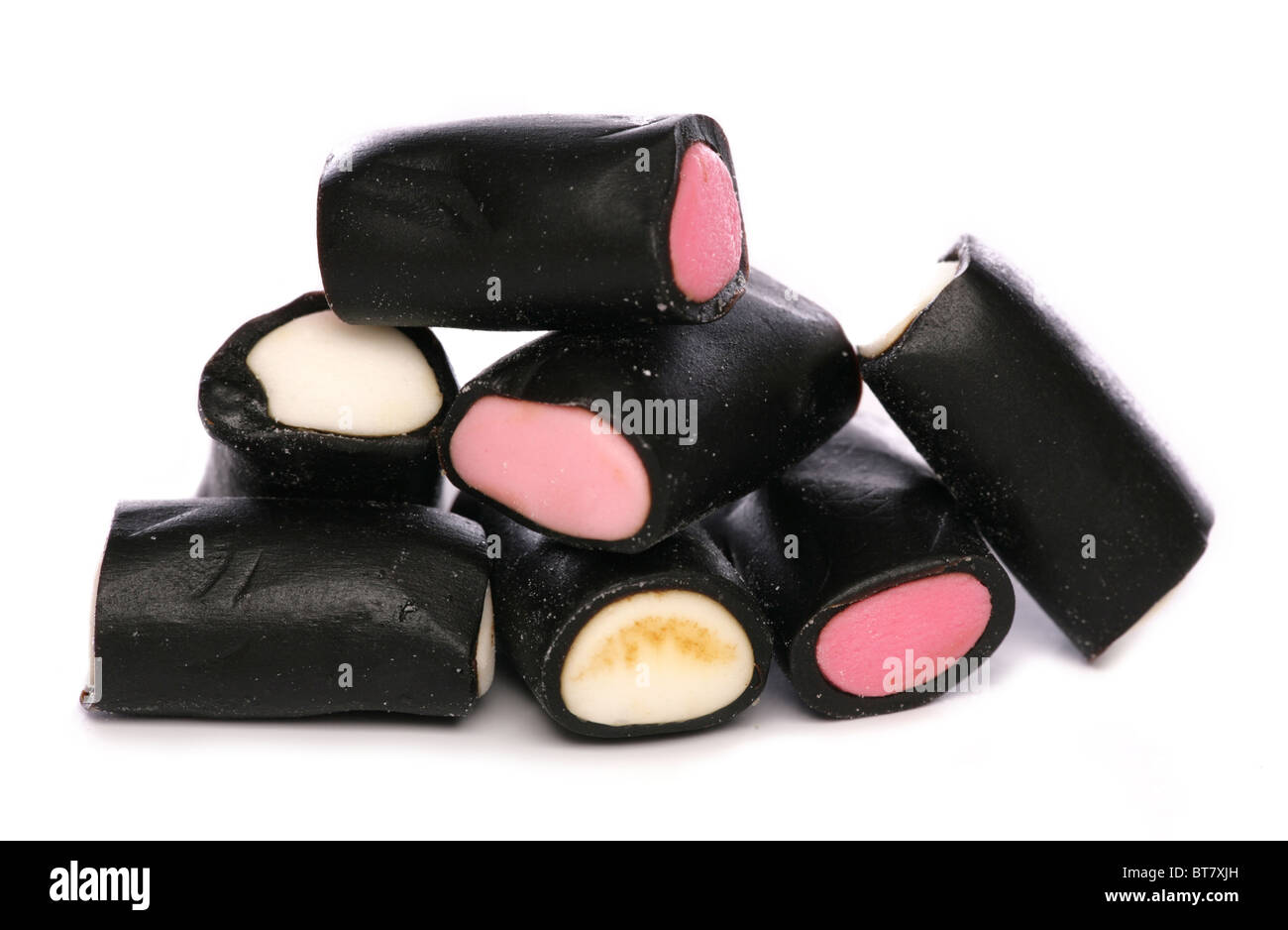 Liquorice isolated on white background Stock Photo - Alamy