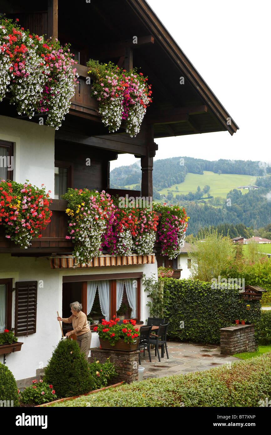 Traditional wooden alpine house hi-res stock photography and images - Alamy