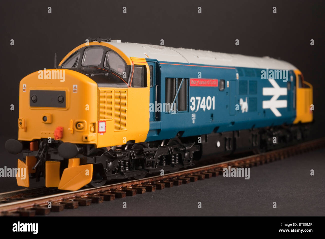 Class 37 Diesel Locomotive, Mary Queen Of Scots, BR Blue Large Logo ...