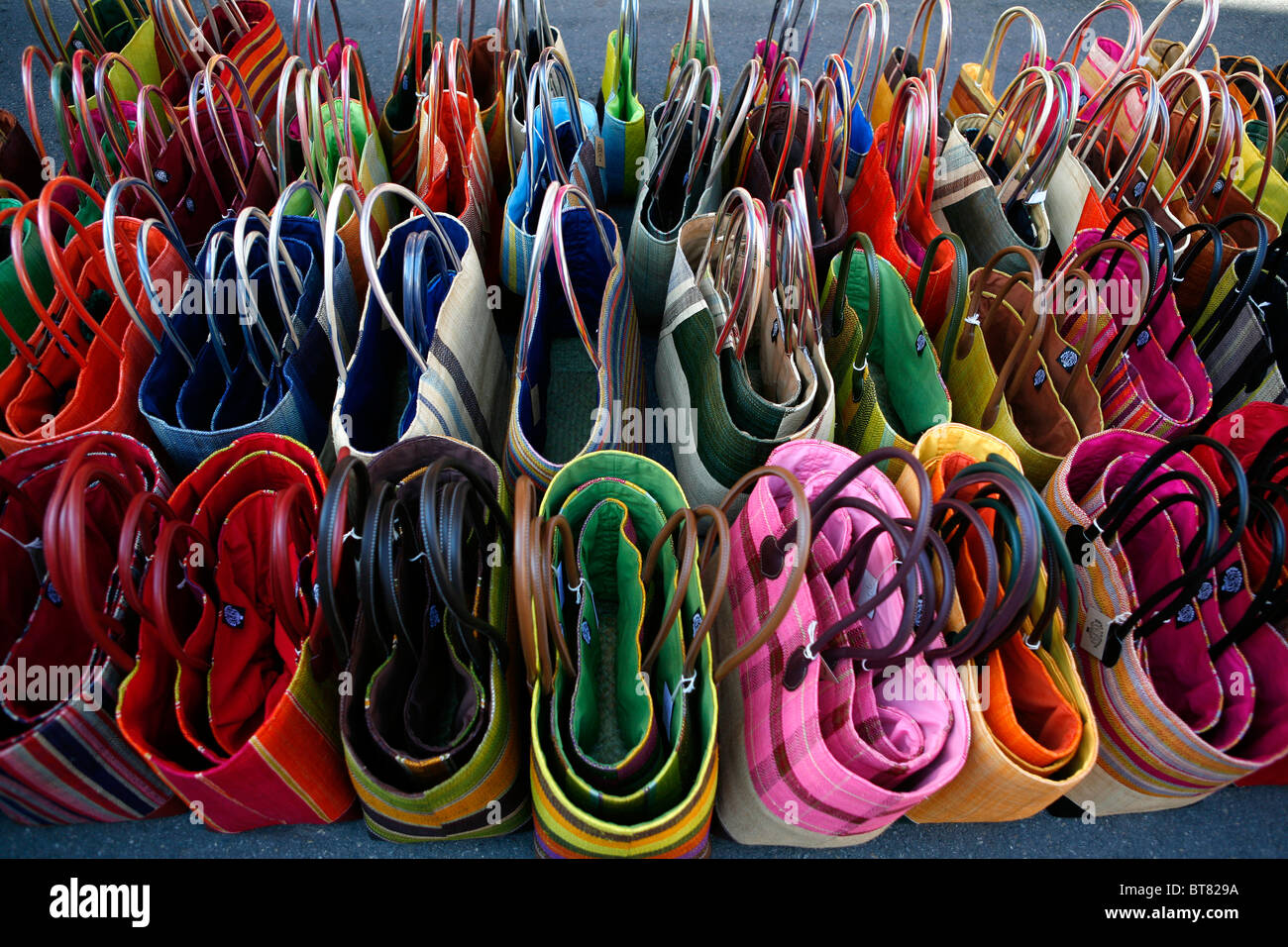Outdoor market selling bags hi-res stock photography and images - Alamy