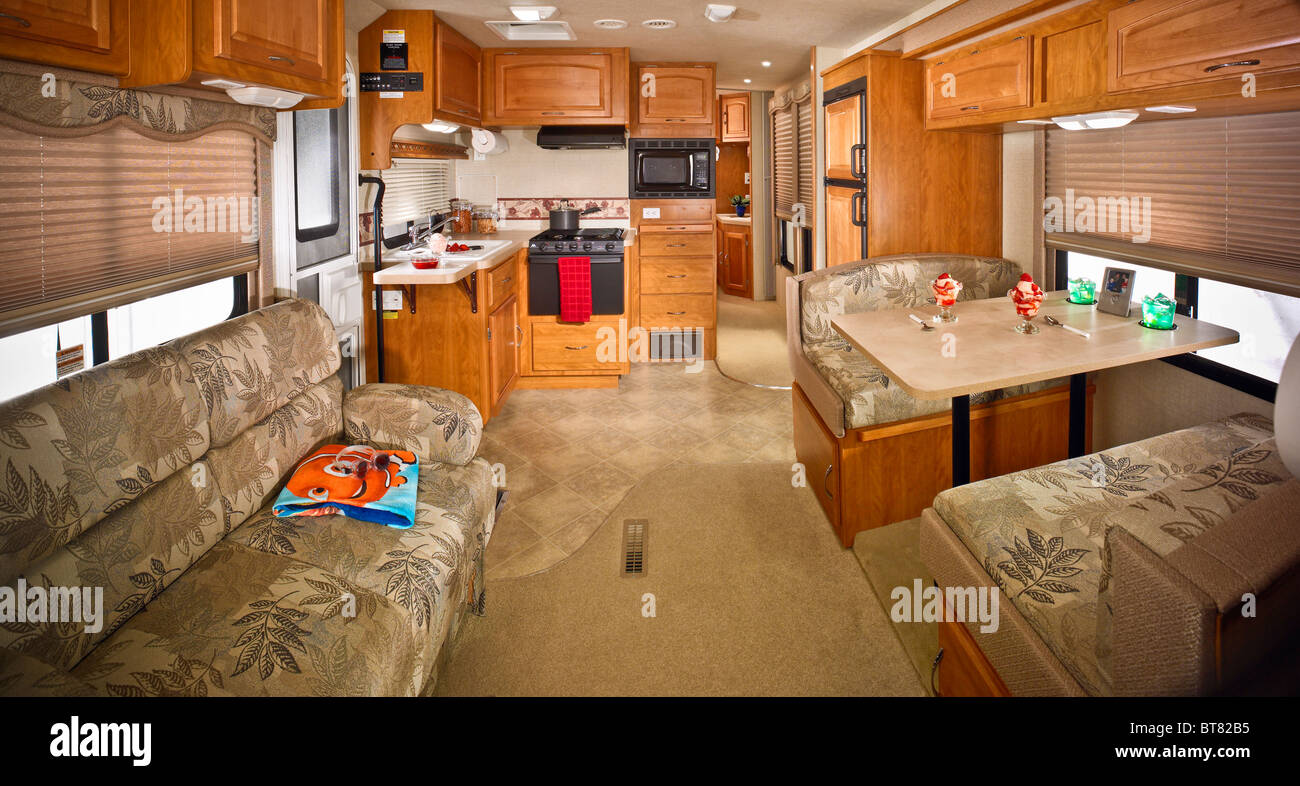 Interior recreational vehicle motor home Stock Photo - Alamy