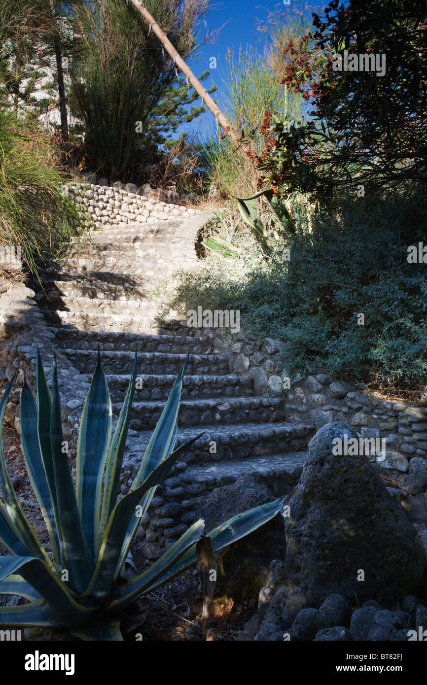 Steps in Praia da Rocha seafront gardens, Algarve, Portugal Stock Photo ...