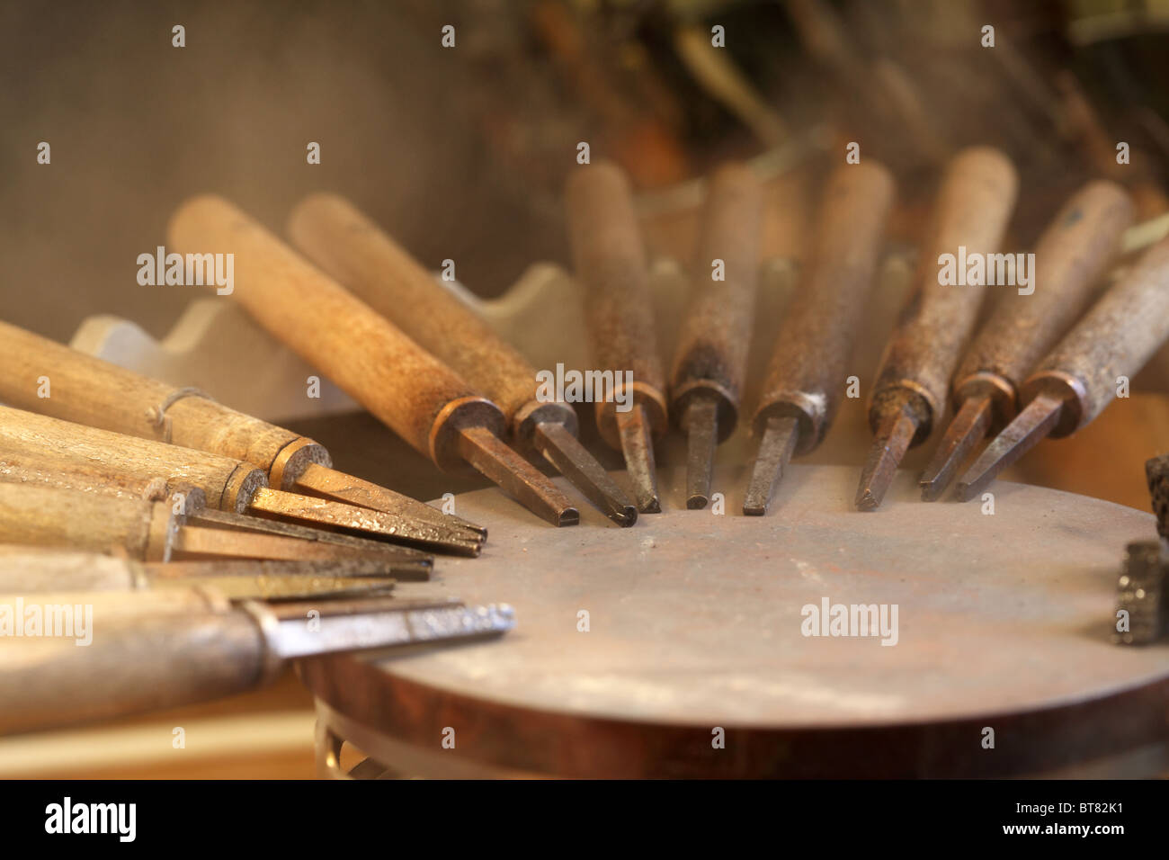 Hand tools for bookbinding hi-res stock photography and images - Alamy