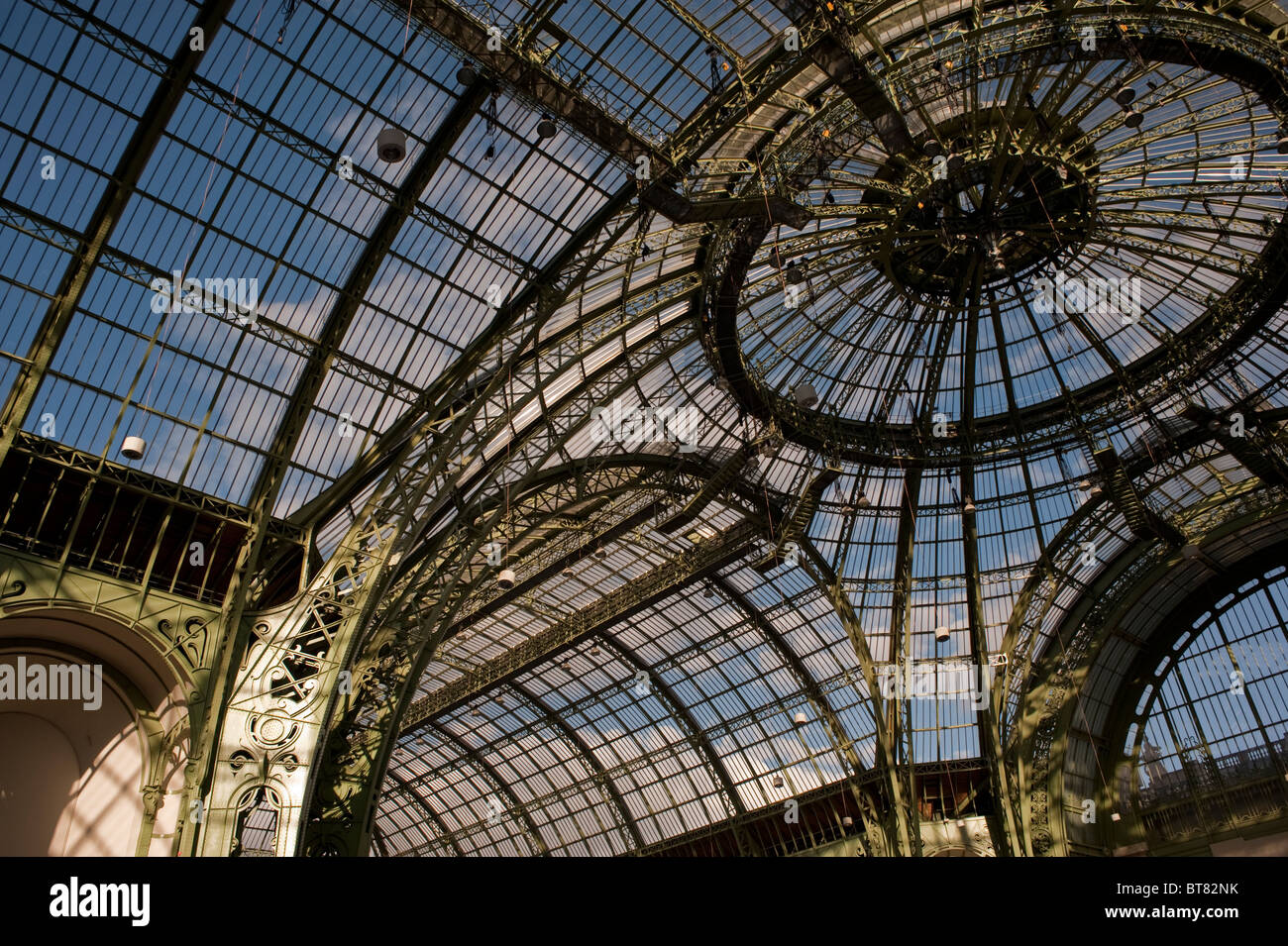 Paris, France, Low Angle, Grand Palais Paris, Inside View, Looking up ...