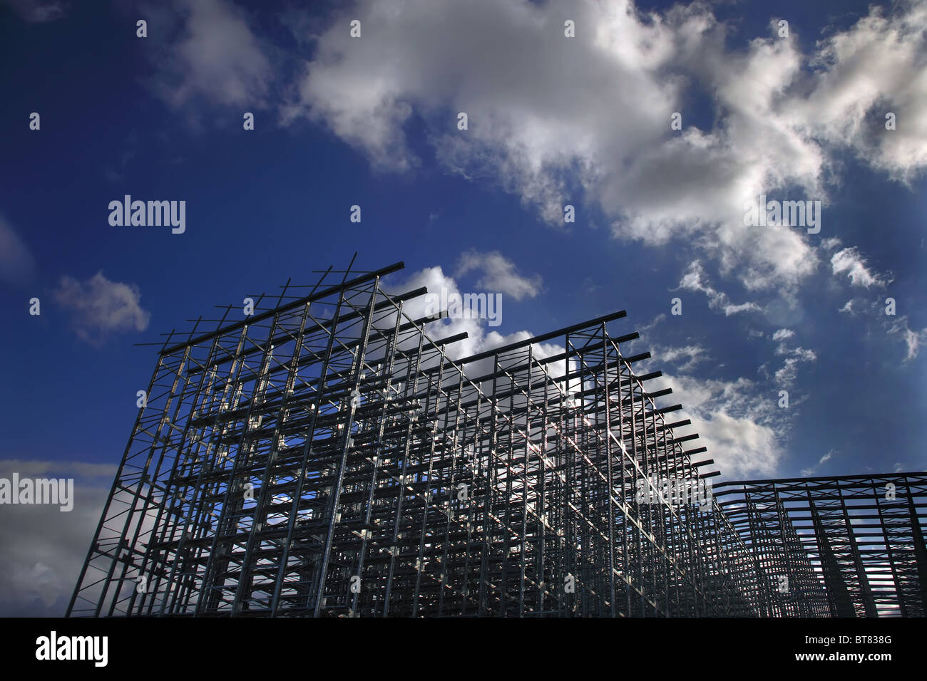 The steel shell of a building under construction Stock Photo - Alamy