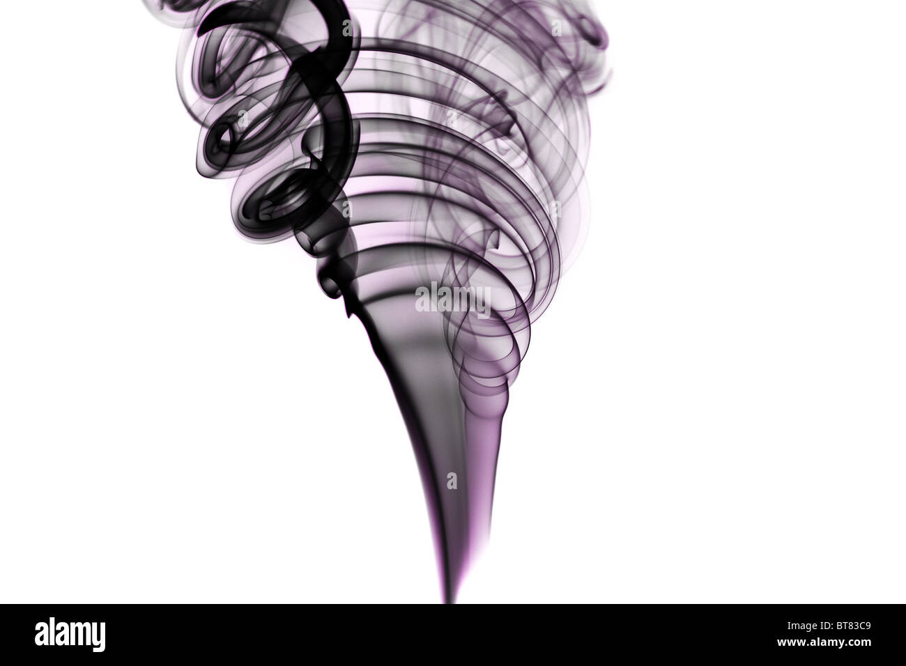 Abstract violet smoke. Isolated on white background Stock Photo - Alamy