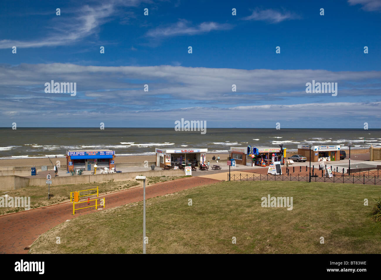 Beach Cafes Seafront Rhyl North Wales Stock Photo - Alamy